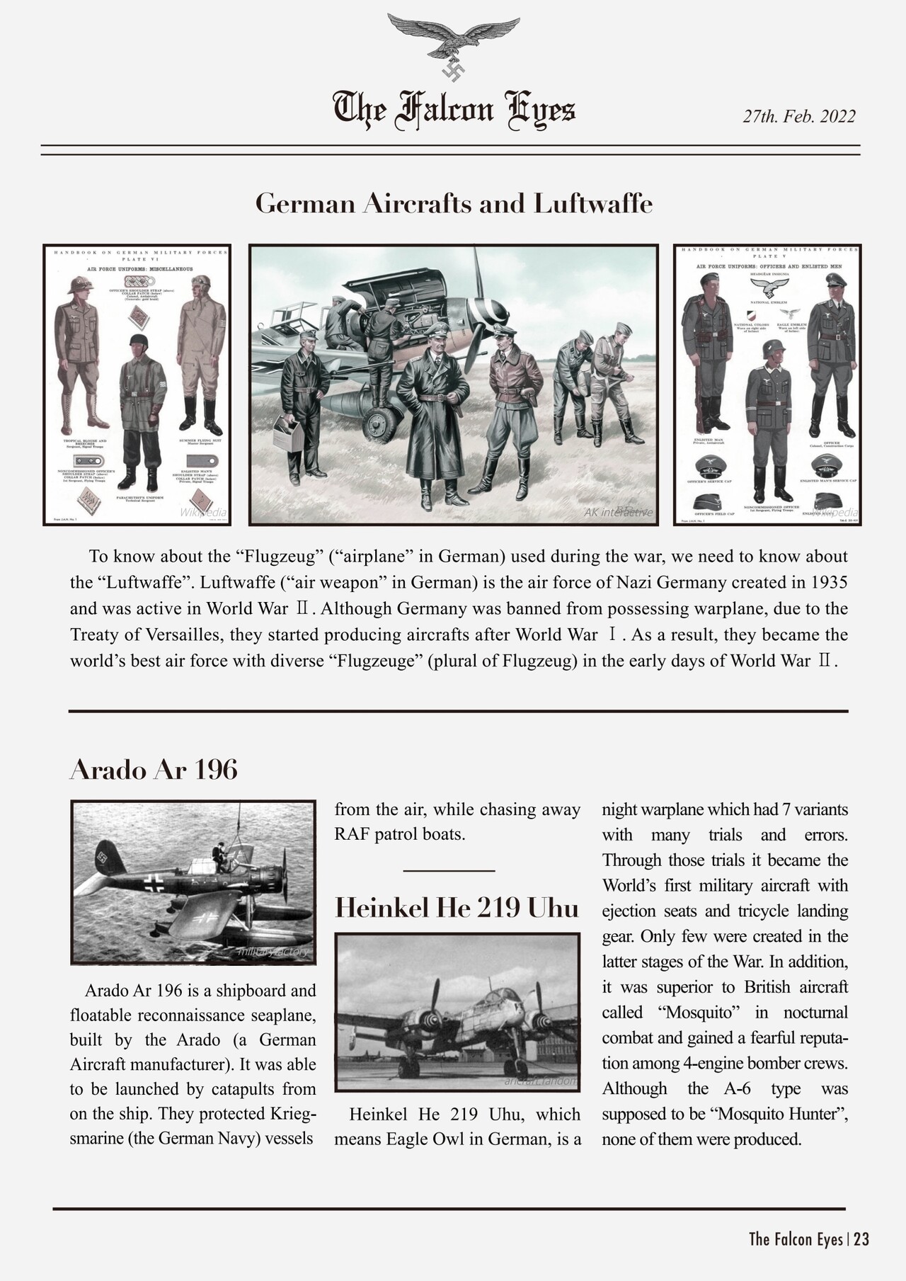World War 2 and German aircrafts